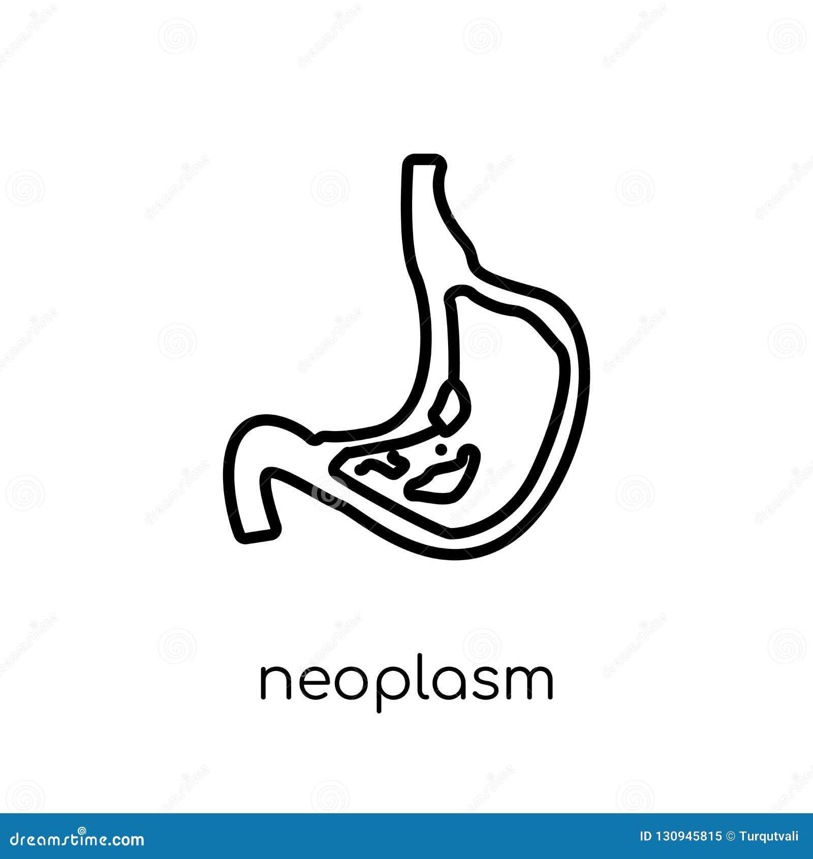 Neoplasm Icon. Trendy Modern Flat Linear Vector Neoplasm Icon on Stock ...