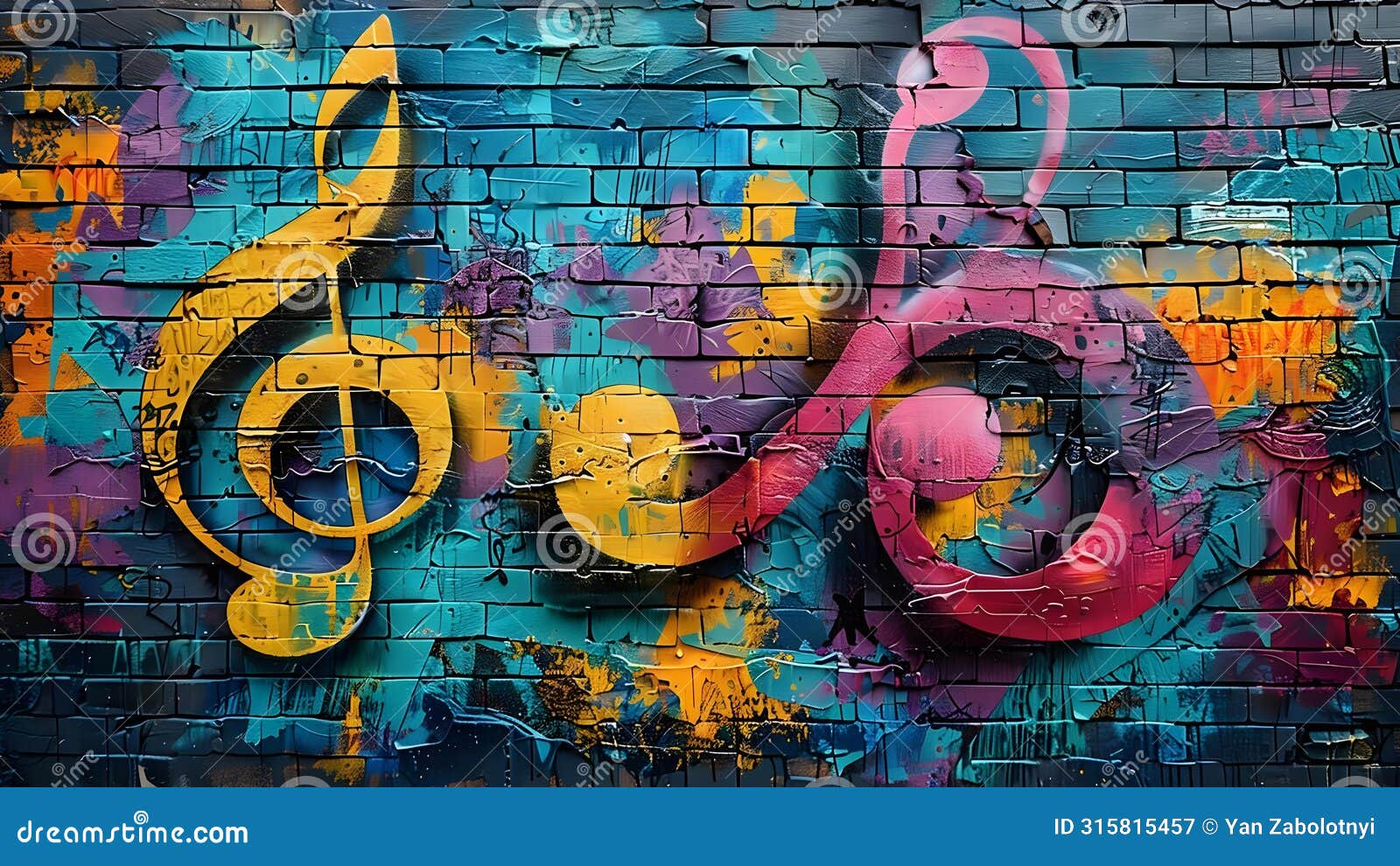 Neopunk Style Graffiti Art with Abstract Grungy Textures and ...