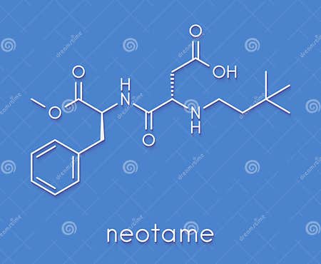 Neotame E961 Sugar Substitute Molecule. Skeletal Formula. Stock ...