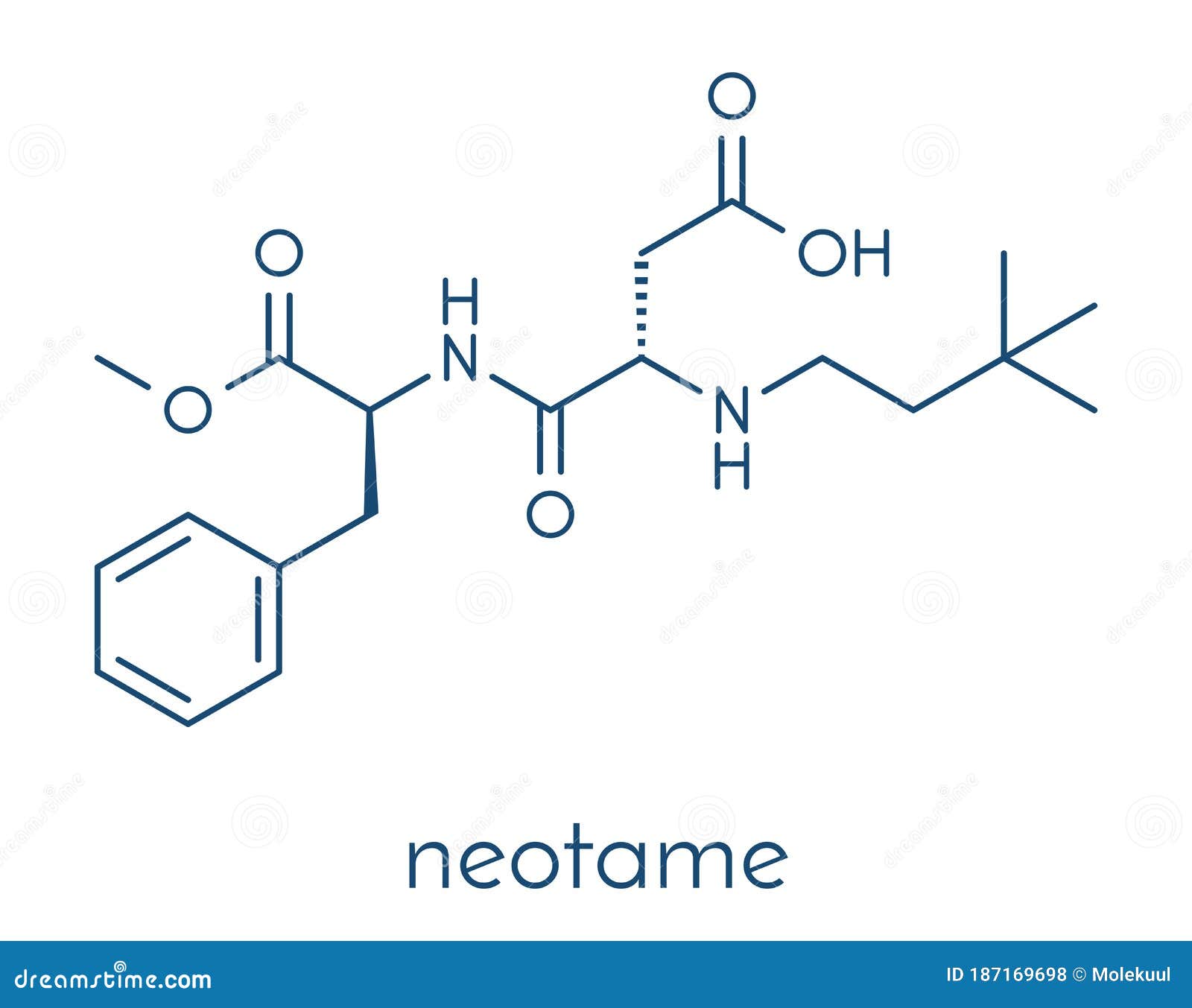 Neotame, Sugar Substitute, Chemical Formula And Skeletal Structure ...