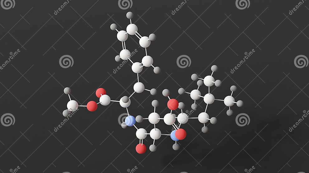 Neotame Molecule, Molecular Structure, E961, Ball and Stick 3d Model ...