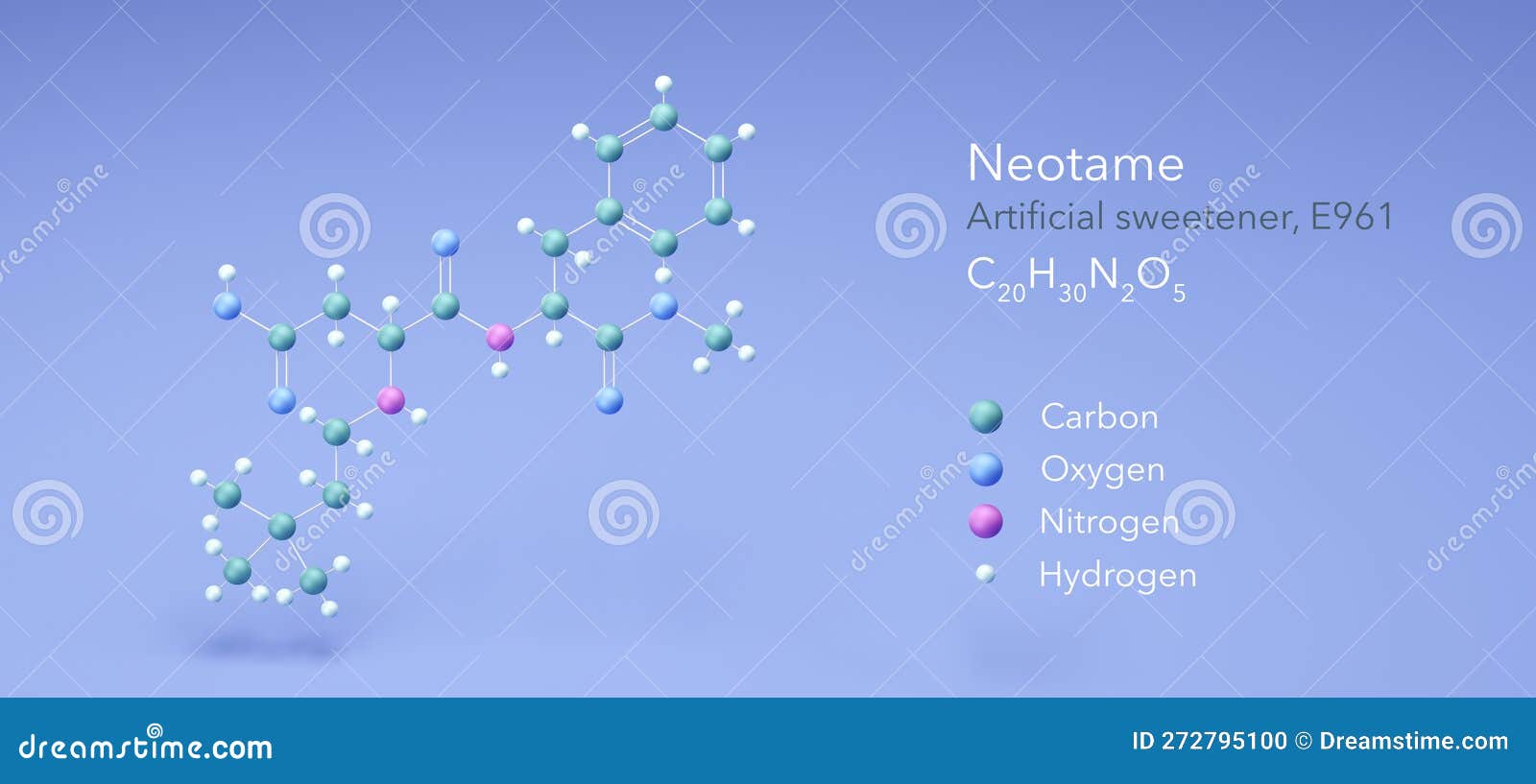 Neotame Molecule, Molecular Structures, E961, 3d Model, Structural ...