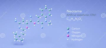 Neotame Molecule, Molecular Structures, E961, 3d Model, Structural ...
