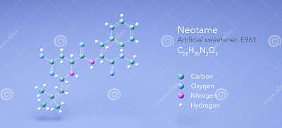 Neotame Molecule, Molecular Structures, E961, 3d Model, Structural ...