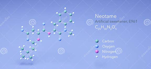 Neotame Molecule, Molecular Structures, E961, 3d Model, Structural ...