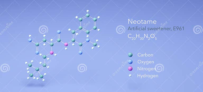 Neotame Molecule, Molecular Structures, E961, 3d Model, Structural ...