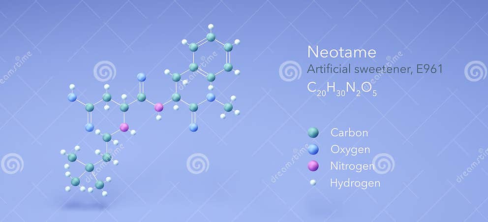 Neotame Molecule, Molecular Structures, E961, 3d Model, Structural ...