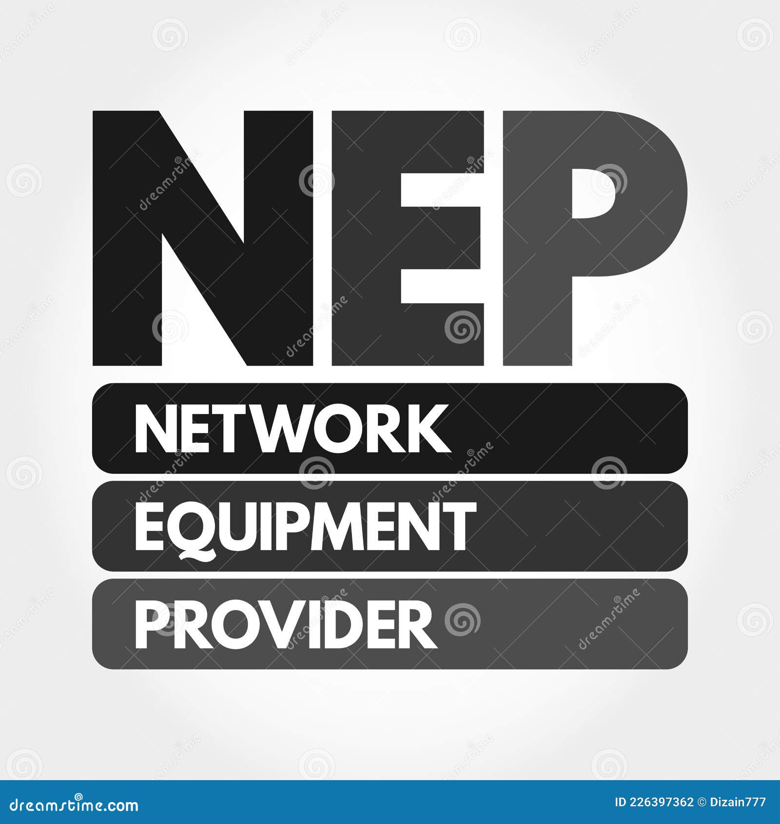 NEP - Network Equipment Provider Acronym, Technology Concept Background ...