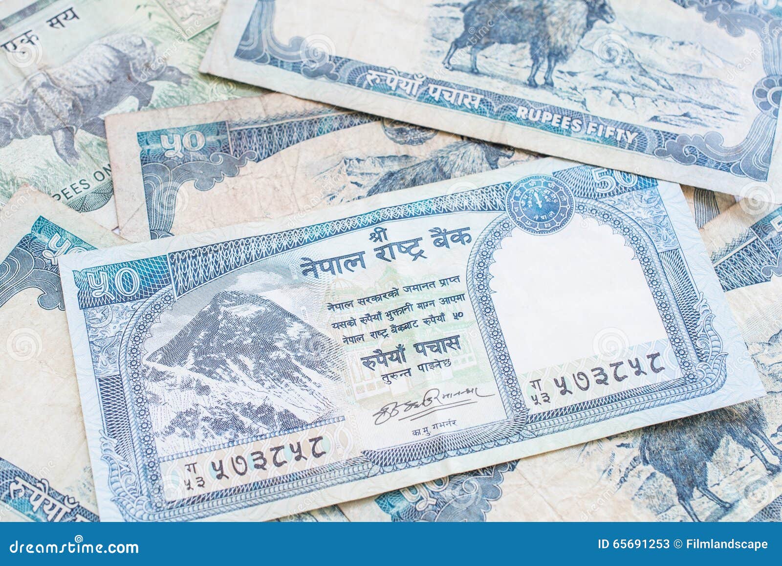 Nepal banknote stock image. Image of foreign, nepalese - 65691253