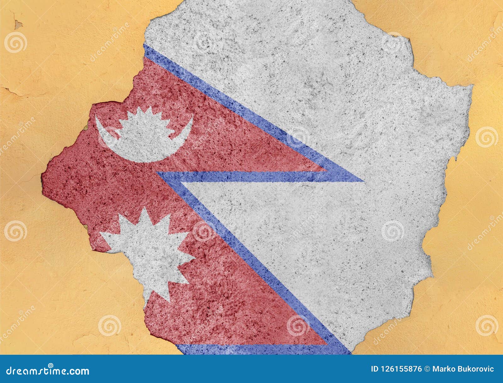 Nepal Flag, With Waving Fabric Texture Royalty-Free Stock Photography ...