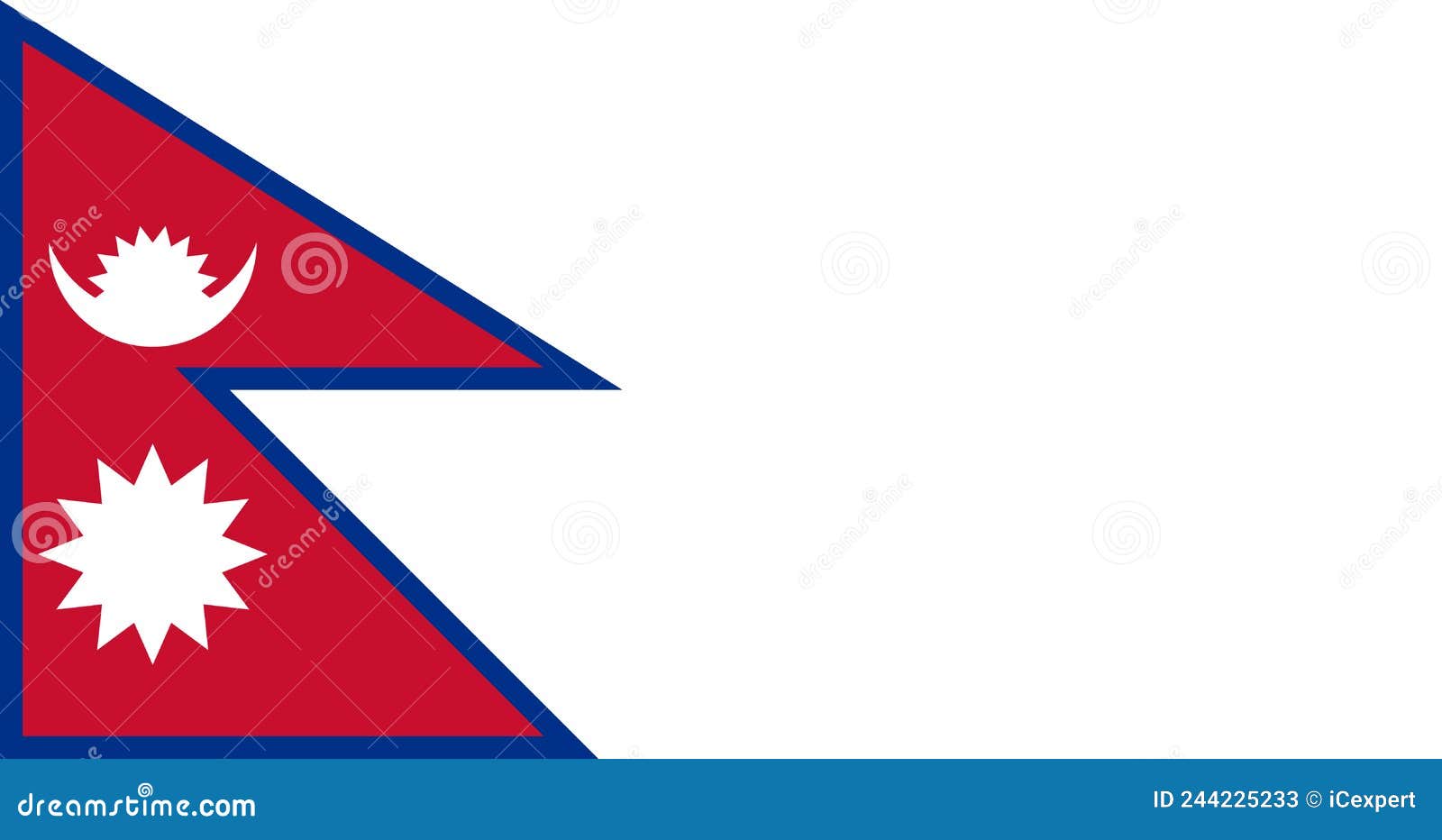 Nepal Flag Vector Set Nepalese Flags Stickers Collection Isolated