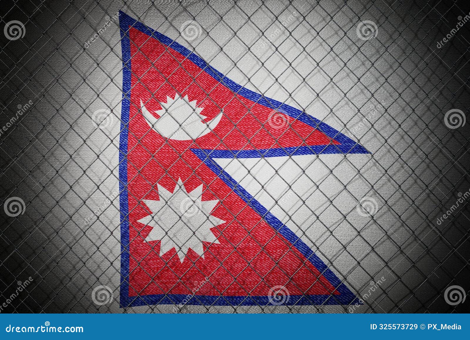 Nepal Map Flag. 3D Rendering Nepal Map And Flag On Asia Map. The ...