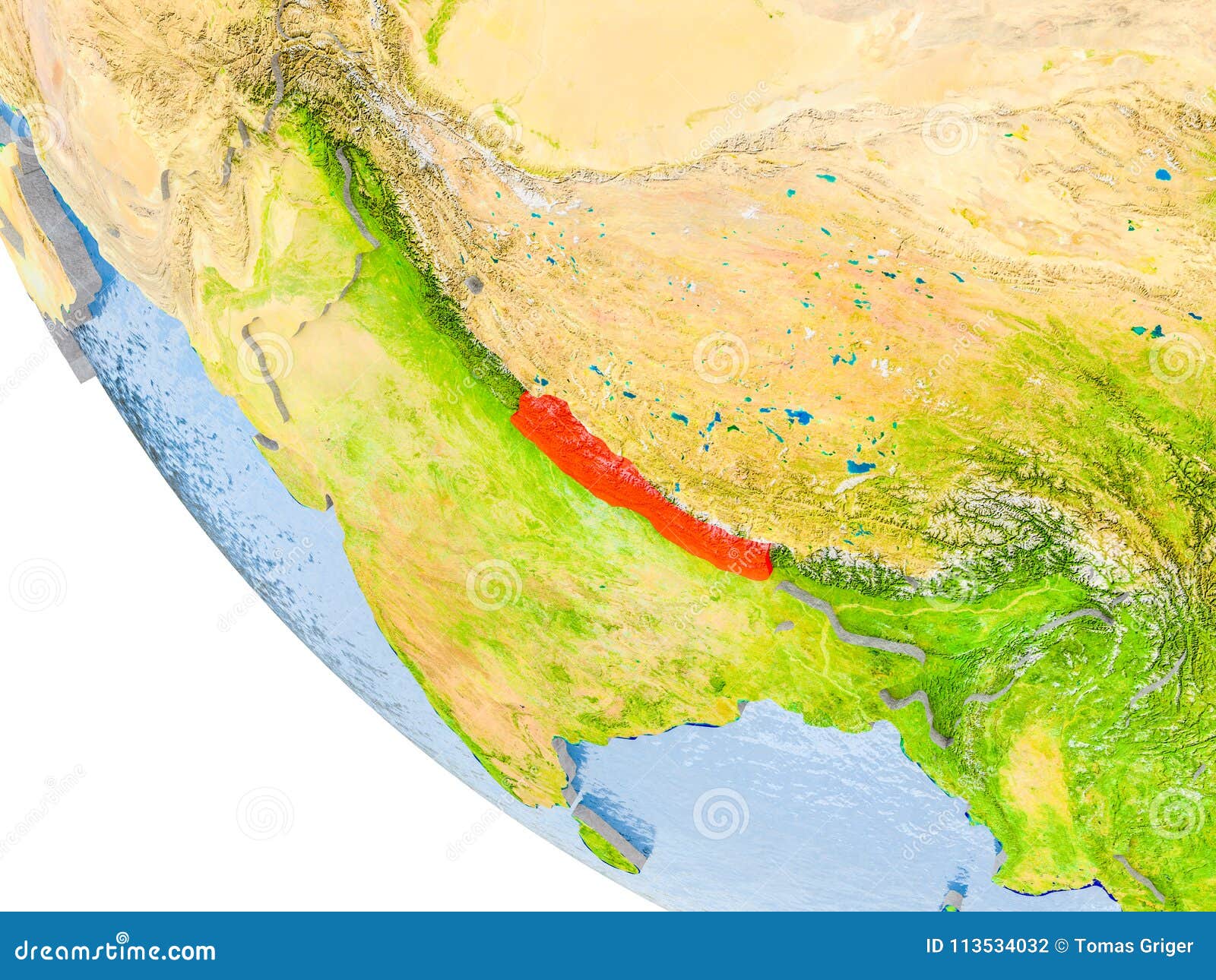 Nepal on globe stock illustration. Illustration of travel - 113534032