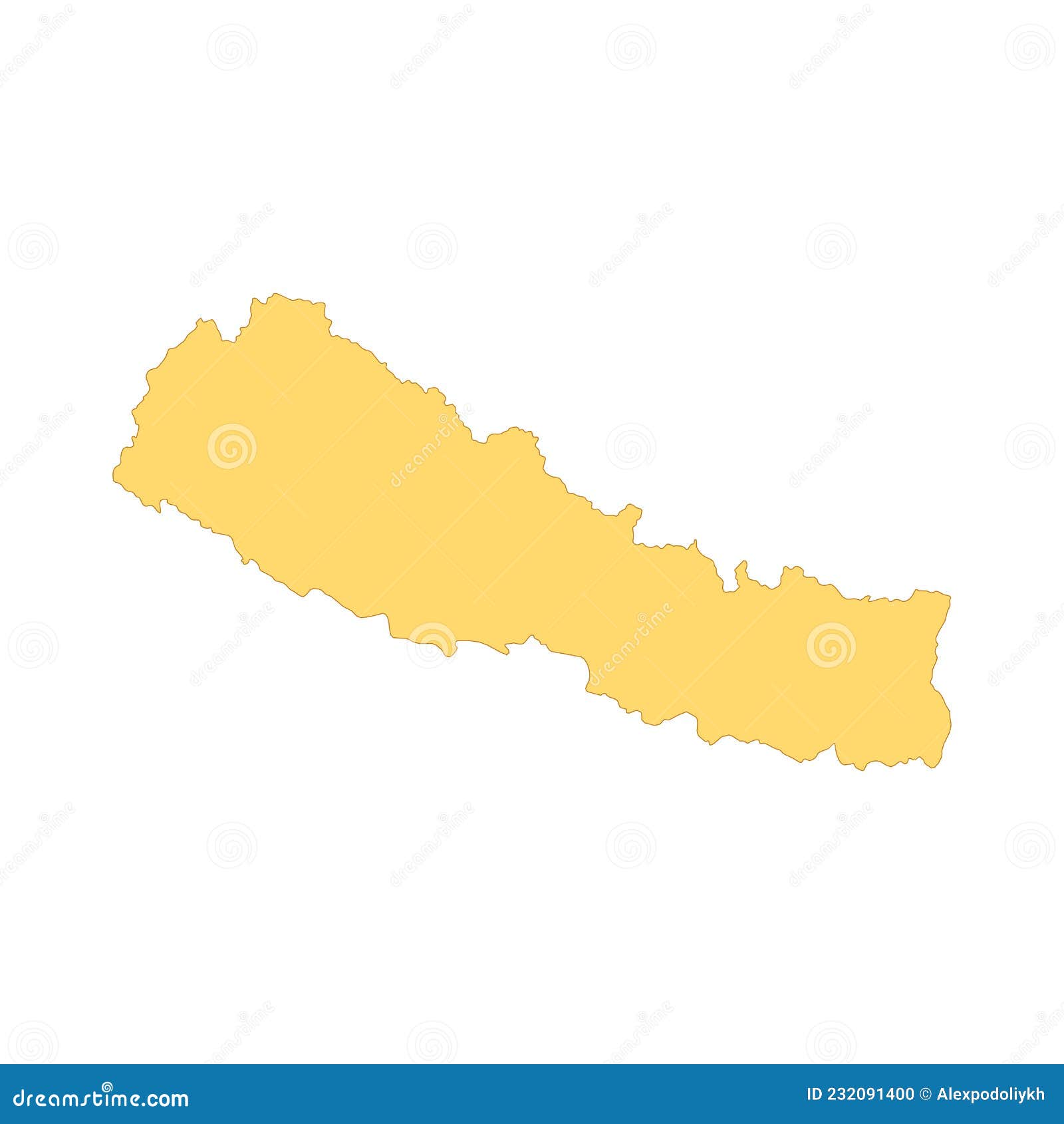 Nepal Map Color Line Element. Border of the Country Stock Vector ...