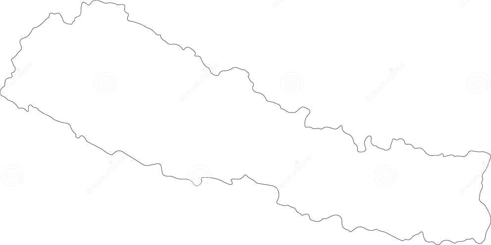 Nepal outline map stock vector. Illustration of atlas - 317468356