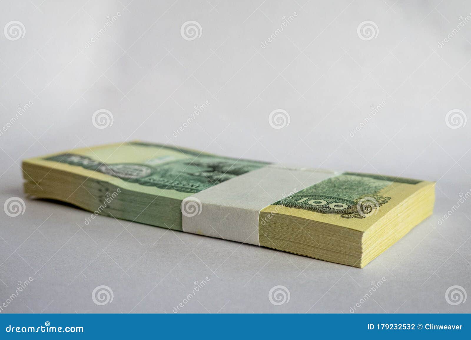 A Nepal Paper Currency Banknote Isolated on a White Background Stock ...