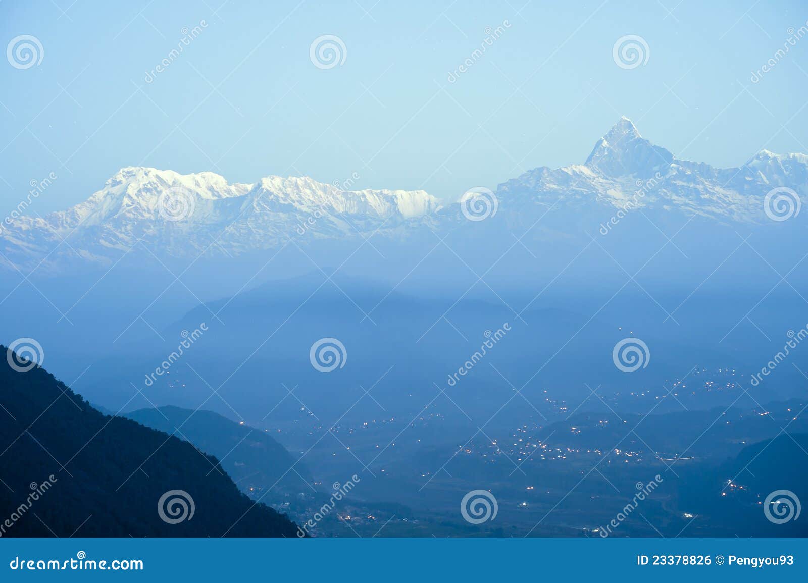 Nepal Pokhara, Fishtail Peak Stock Photo - Image of desolate, nepal ...