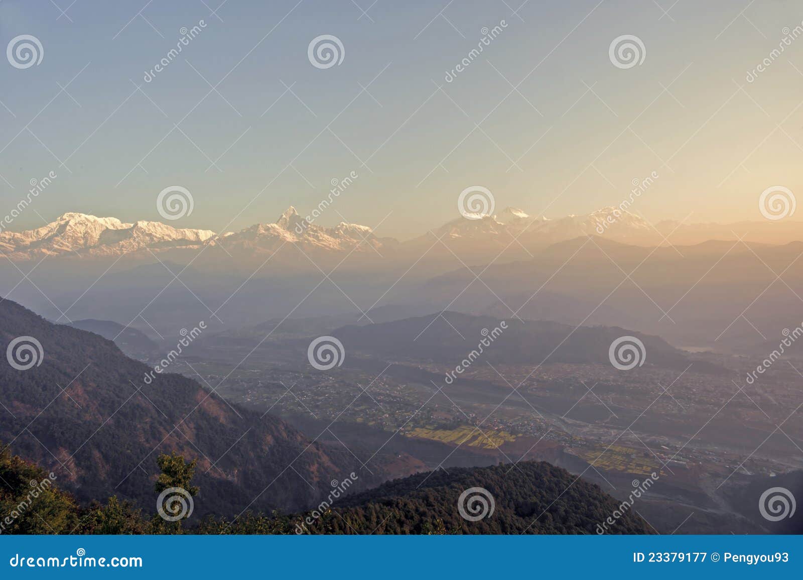Nepal Pokhara, Fishtail Peak Stock Image - Image of nepal, mountains ...