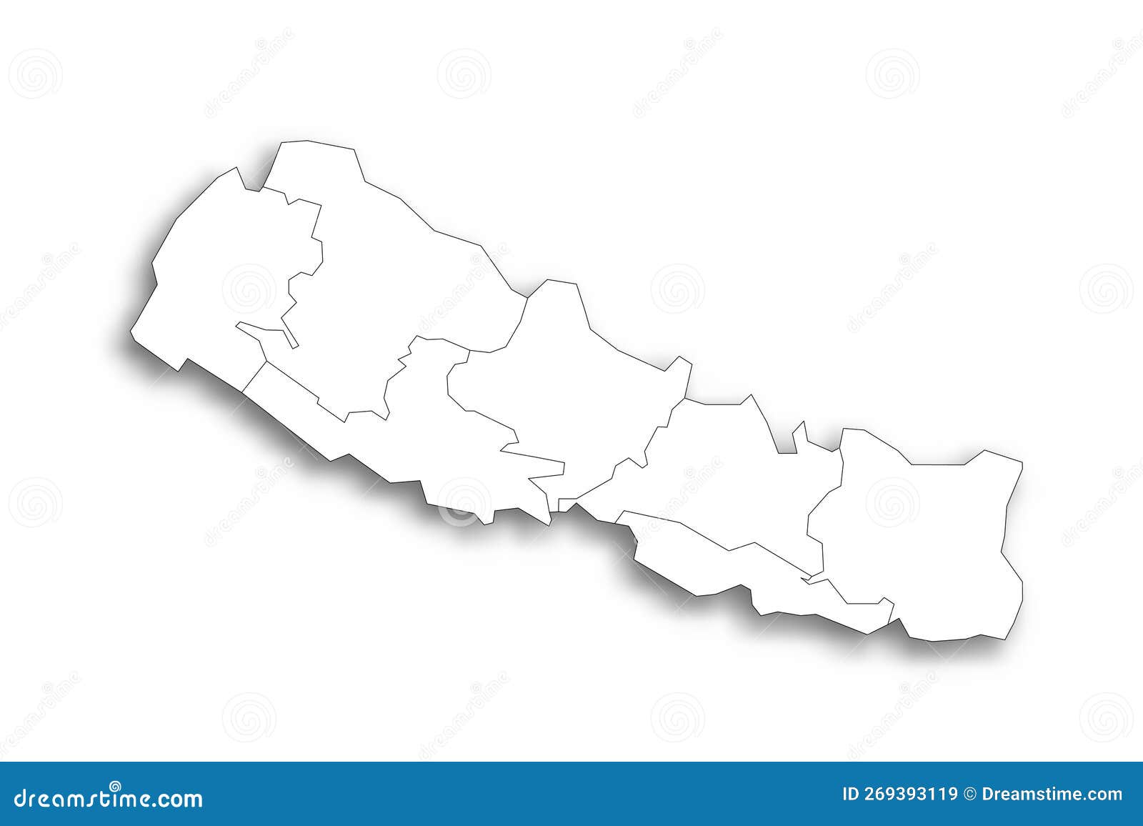 Nepal Political Map Of Administrative Divisions Cartoon Vector ... Nepal Political Map Of Administrative Divisions Cartoon Vector ...