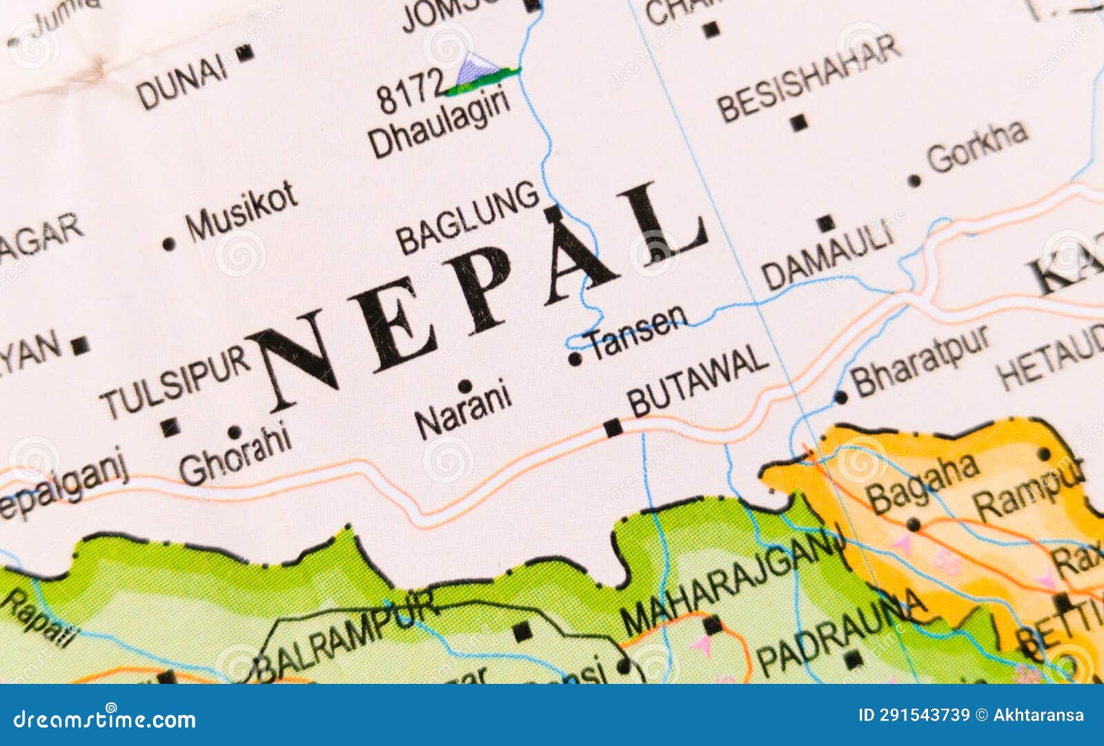 Location of nepal in world map
