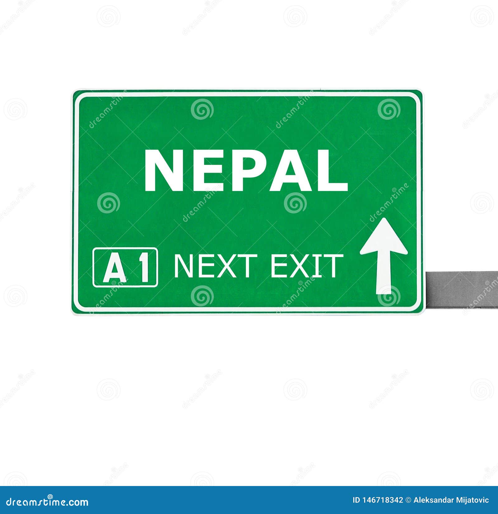 NEPAL Road Sign Isolated on White Stock Photo - Image of greeting ...