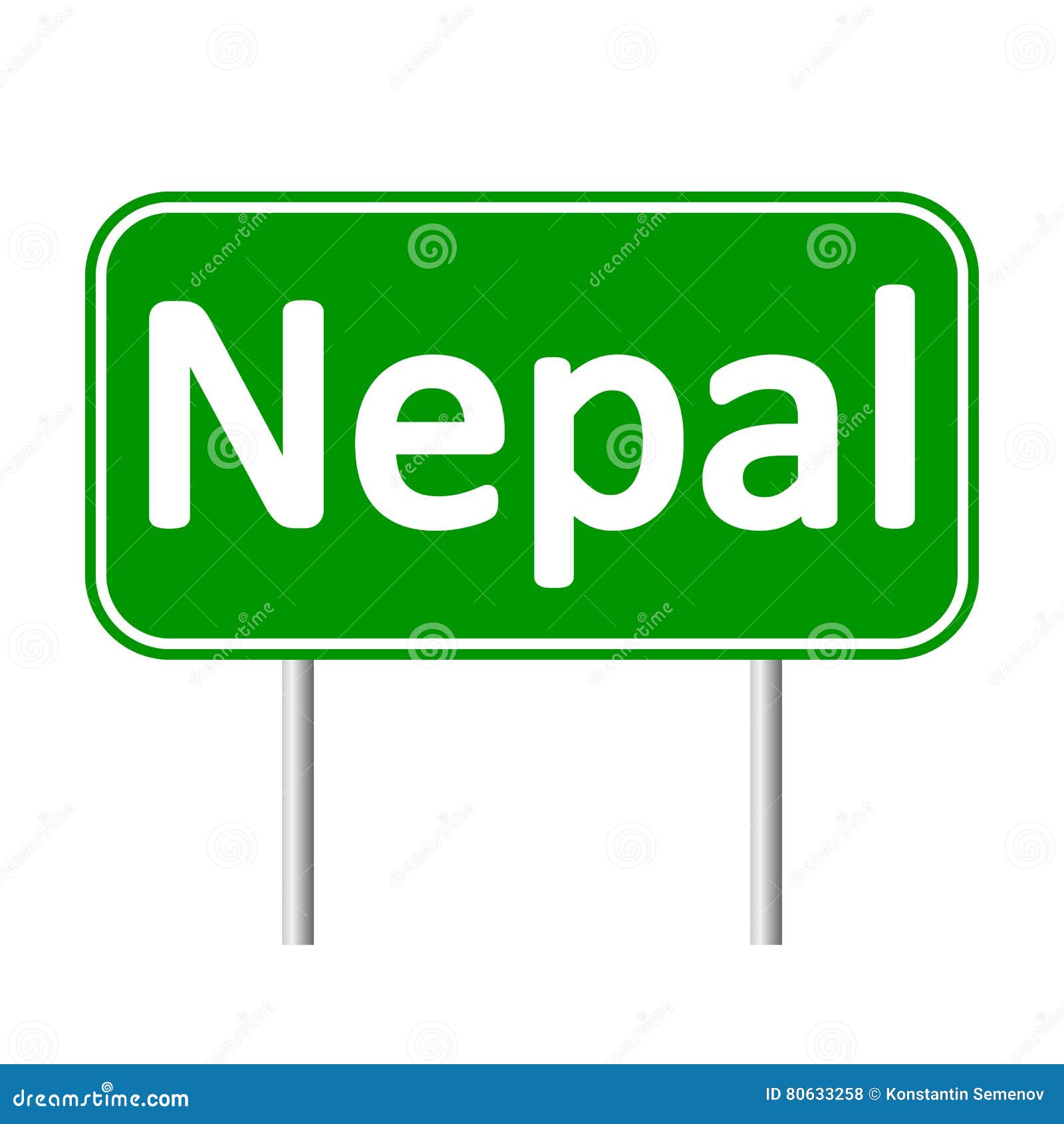 Nepal road sign. stock illustration. Illustration of nepal - 80633258