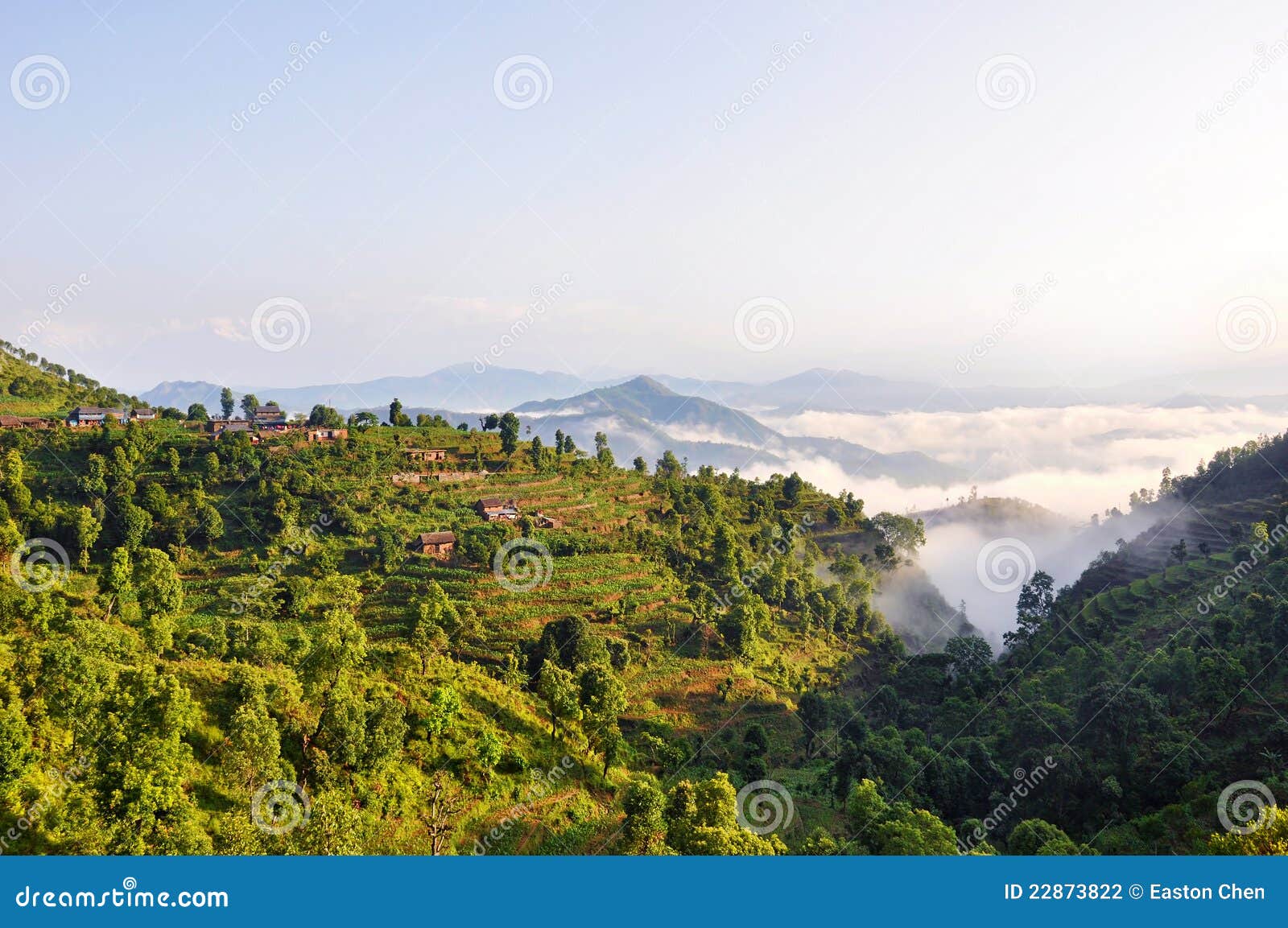 Nepal s natural beauty stock photo. Image of range, houses - 22873822