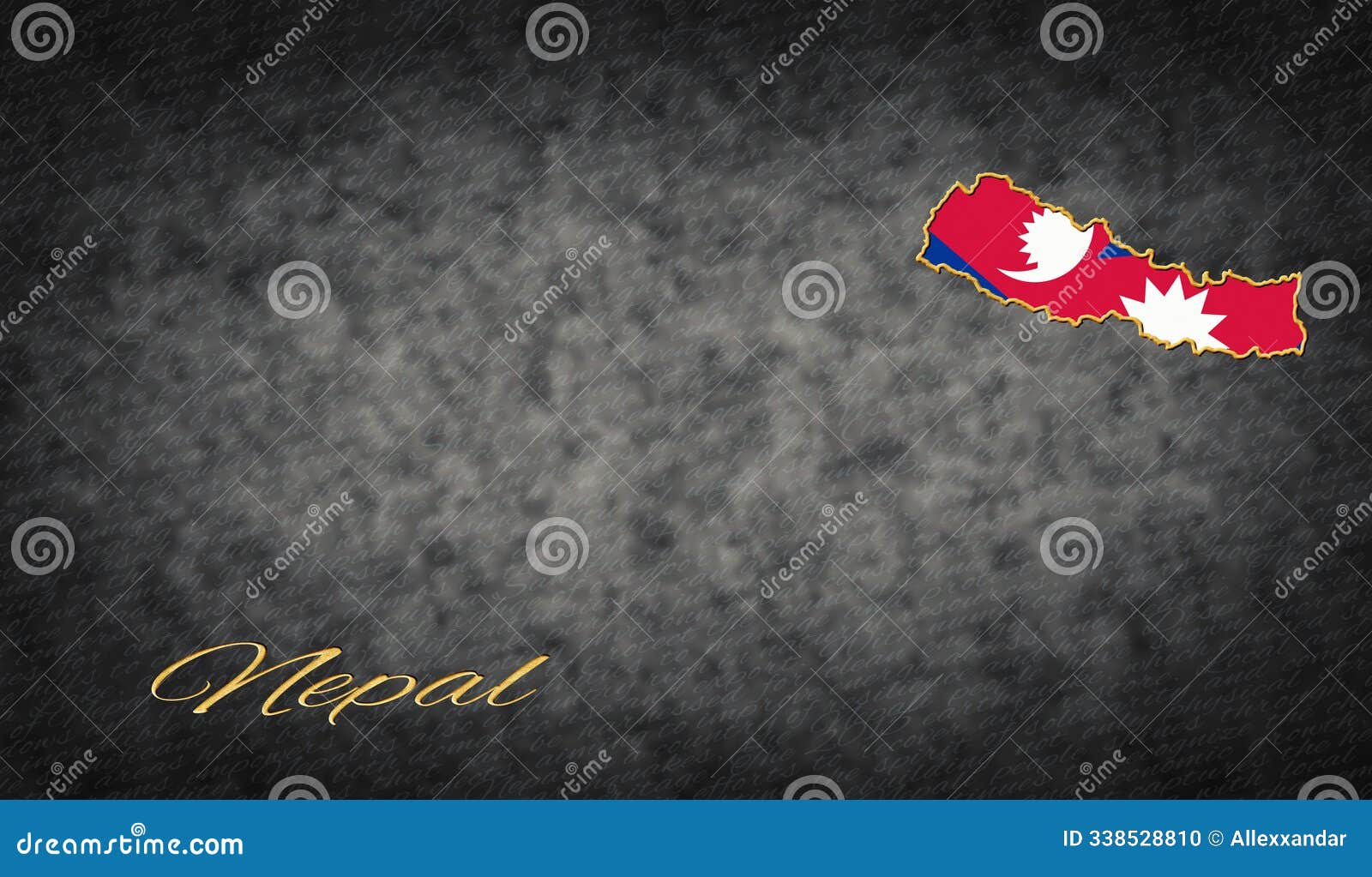 Nepal Symbols, Map of Nepal Stock Photo - Image of south, asia: 338528810