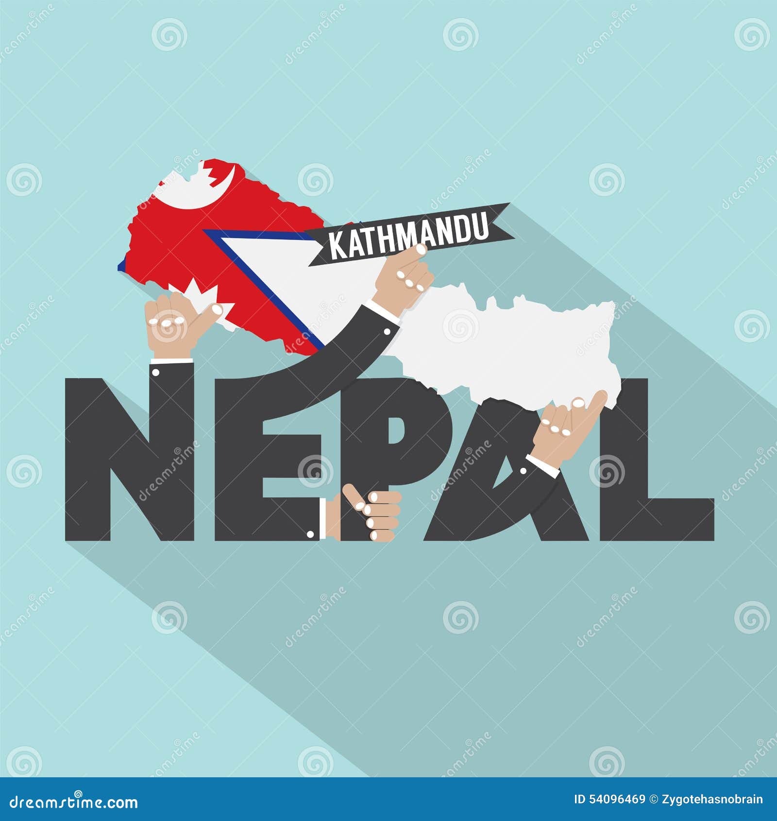 Nepal Typography Design stock vector. Illustration of nation - 54096469