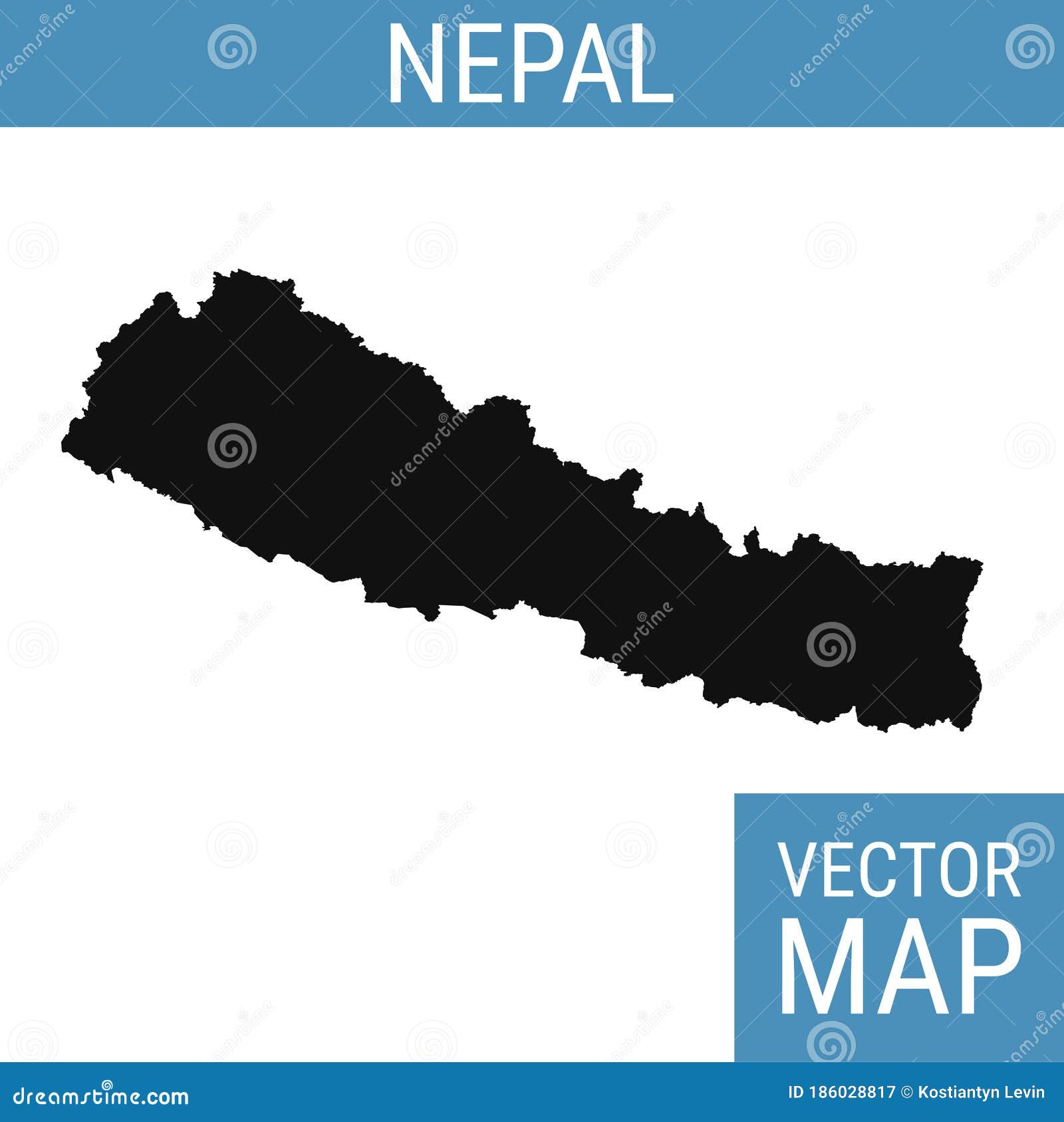 Nepal Vector Map Sticker. | CartoonDealer.com #93587476