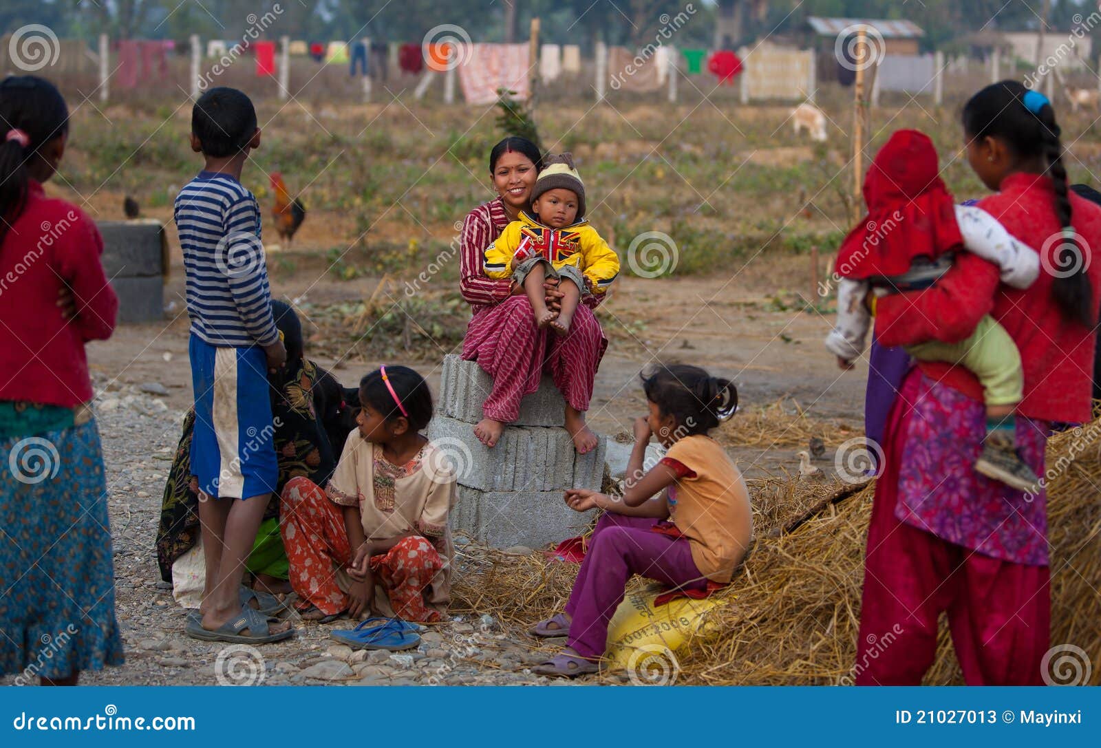 Happy Nepal Kids Playing On The Street Editorial Photo | CartoonDealer ...