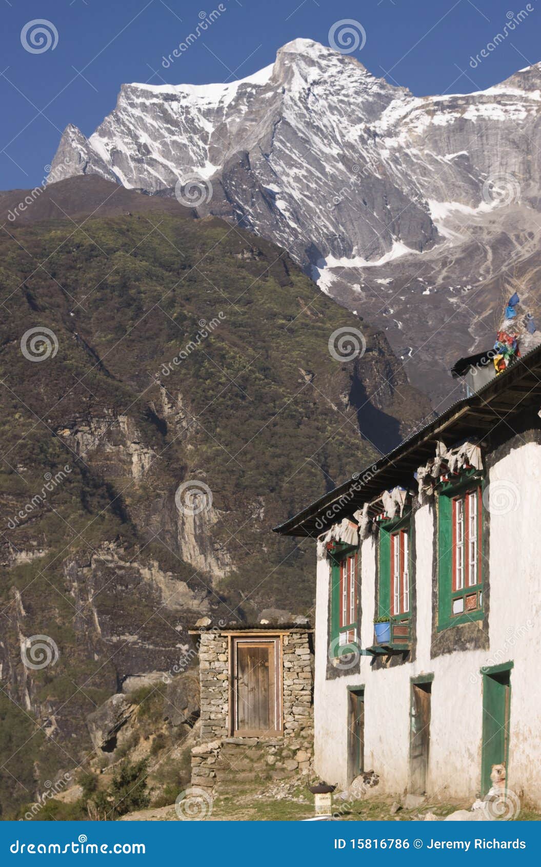 Nepalese Mountain Village stock photo. Image of himalaya - 15816786