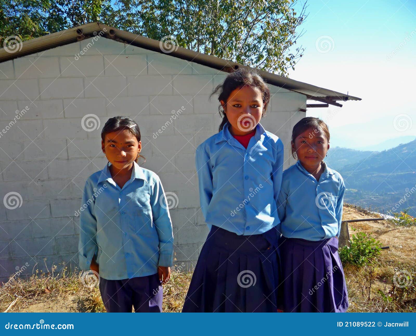 Nepalese School Children editorial photography. Image of uniform - 21089522
