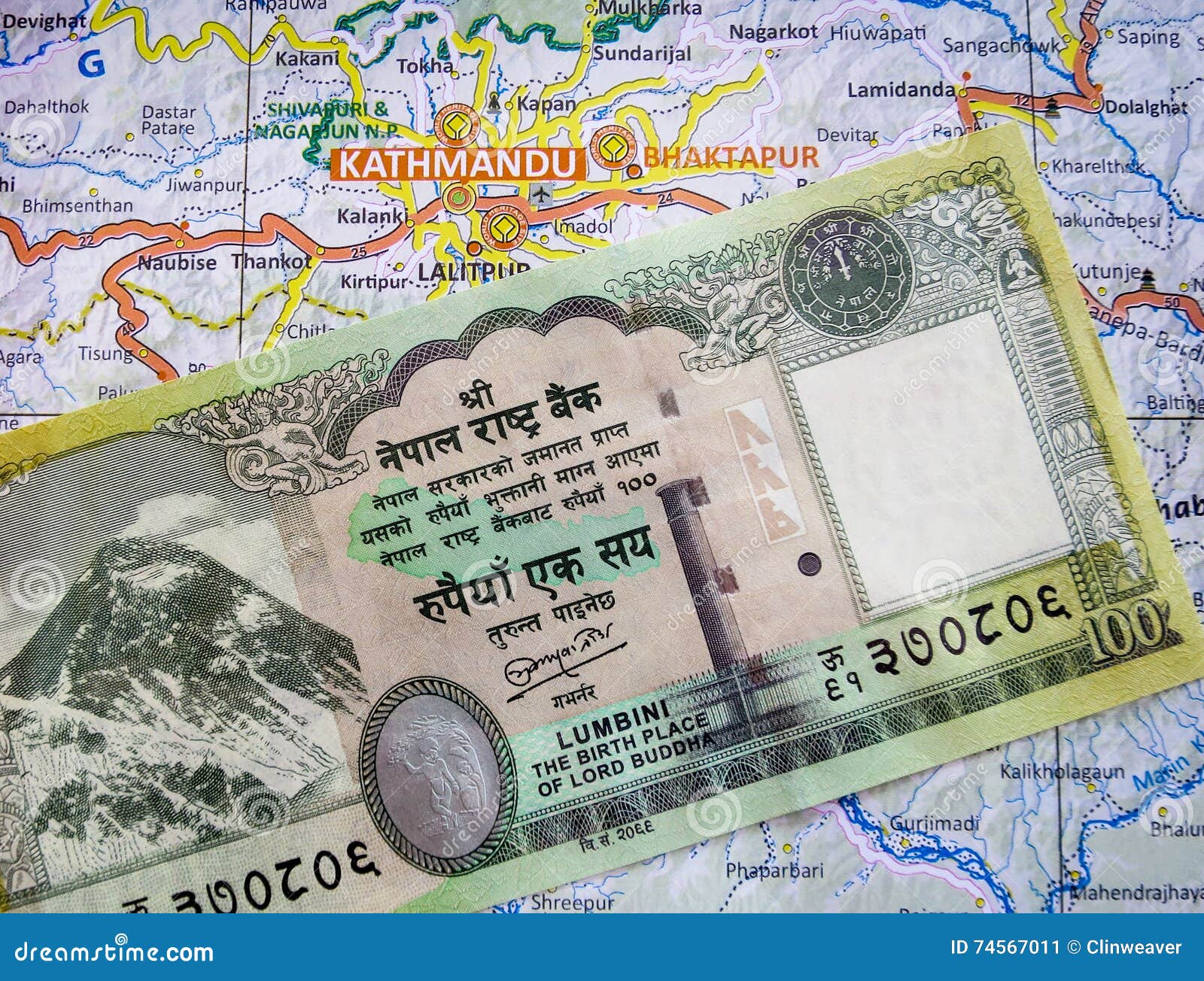 Nepali Currency Note on Map Stock Image - Image of rupees, notes: 74567011