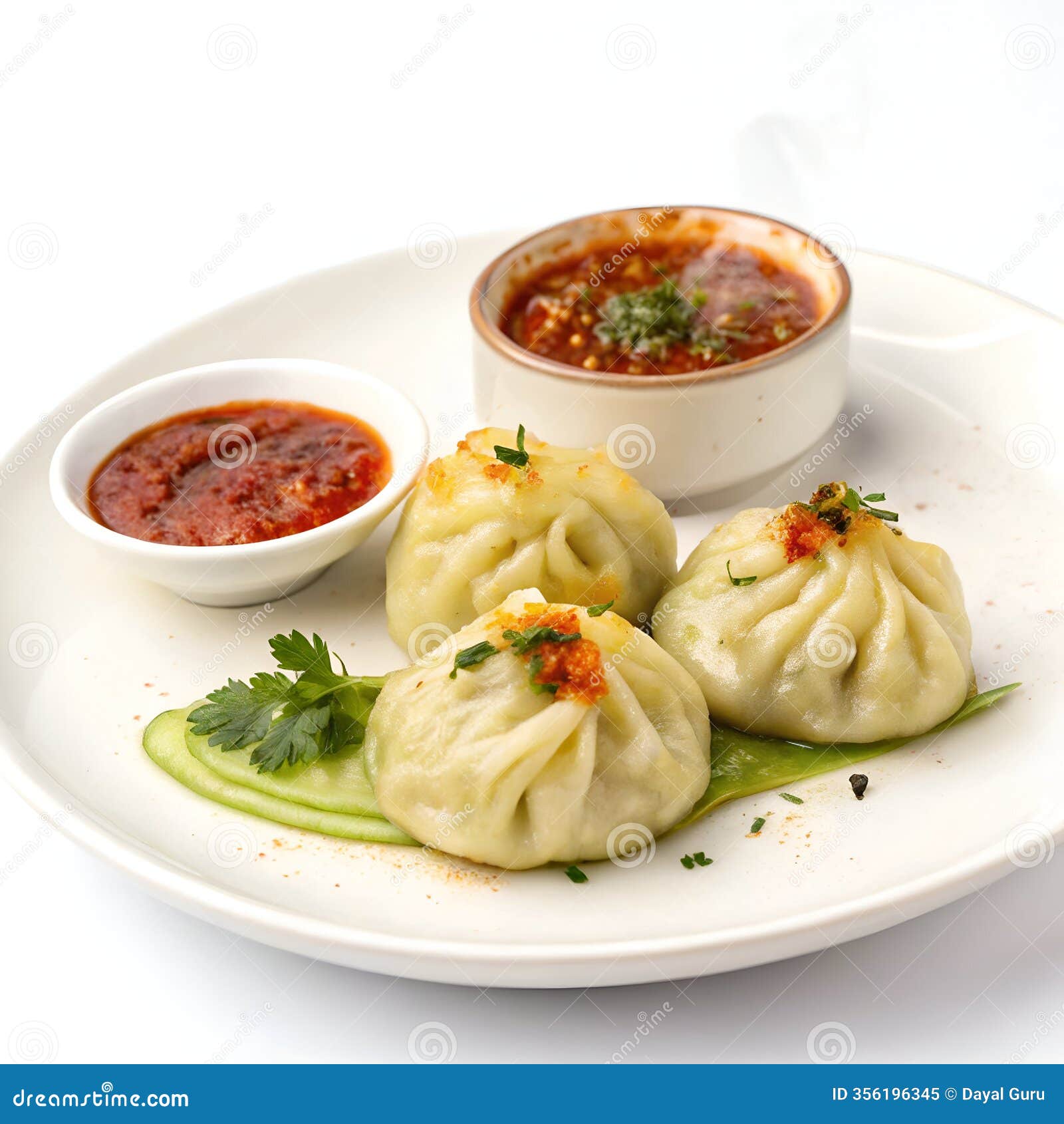 Nepalese Momos On A White Plate Royalty-Free Stock Photography ...