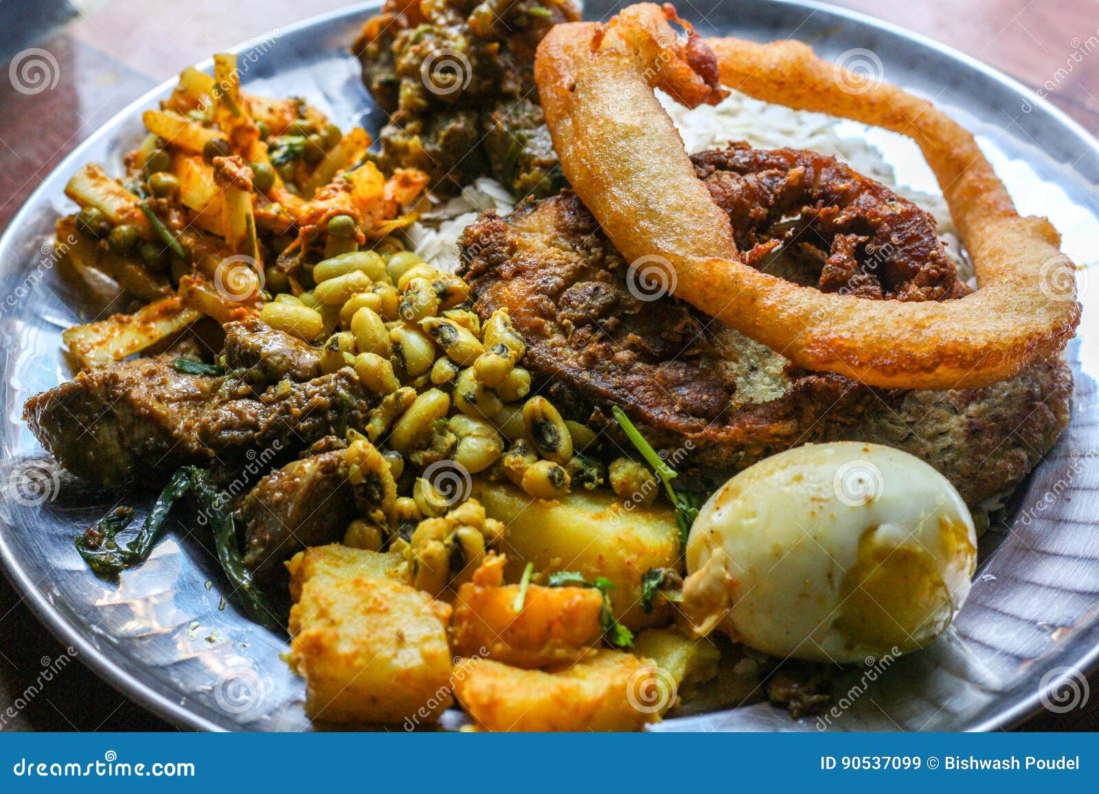 Nepali Newari Khaja Set stock image. Image of newari - 90537099