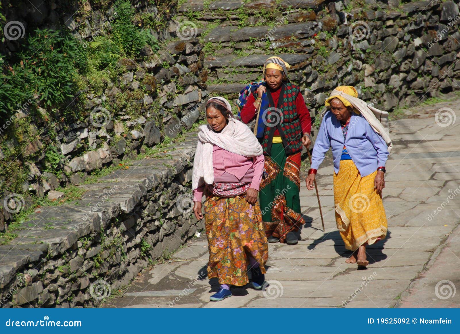 Nepali People Pass A Hindu Temple Which Damaged By Earthquake ...