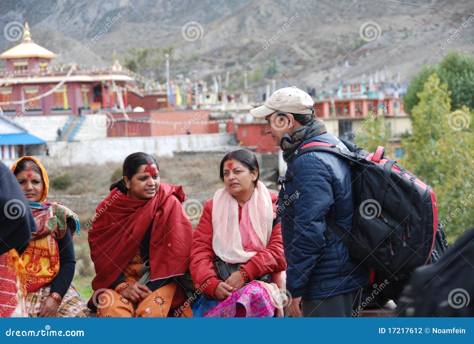 Nepali People and a Temple in the Background Editorial Photography ...
