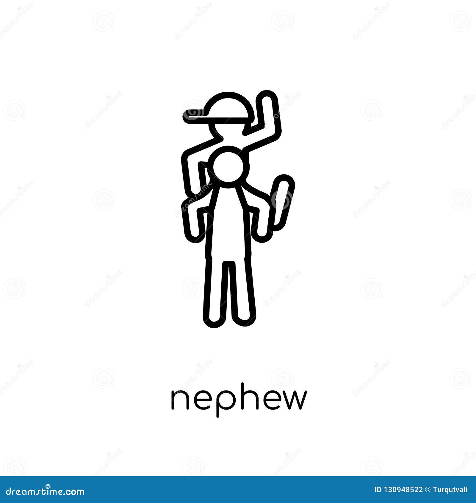 Nephew Icon Trendy Modern Flat Linear Vector Nephew Icon On White Background From Thin Line