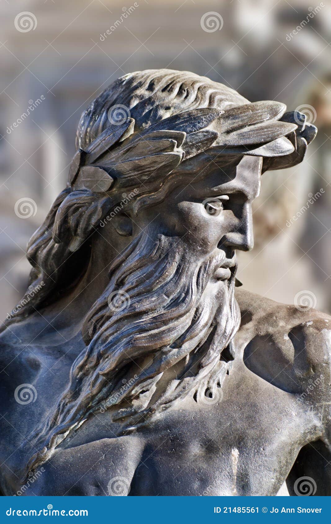 Neptun-Statue stockbild. Bild von bart, sonnig, geläufig - 21485561