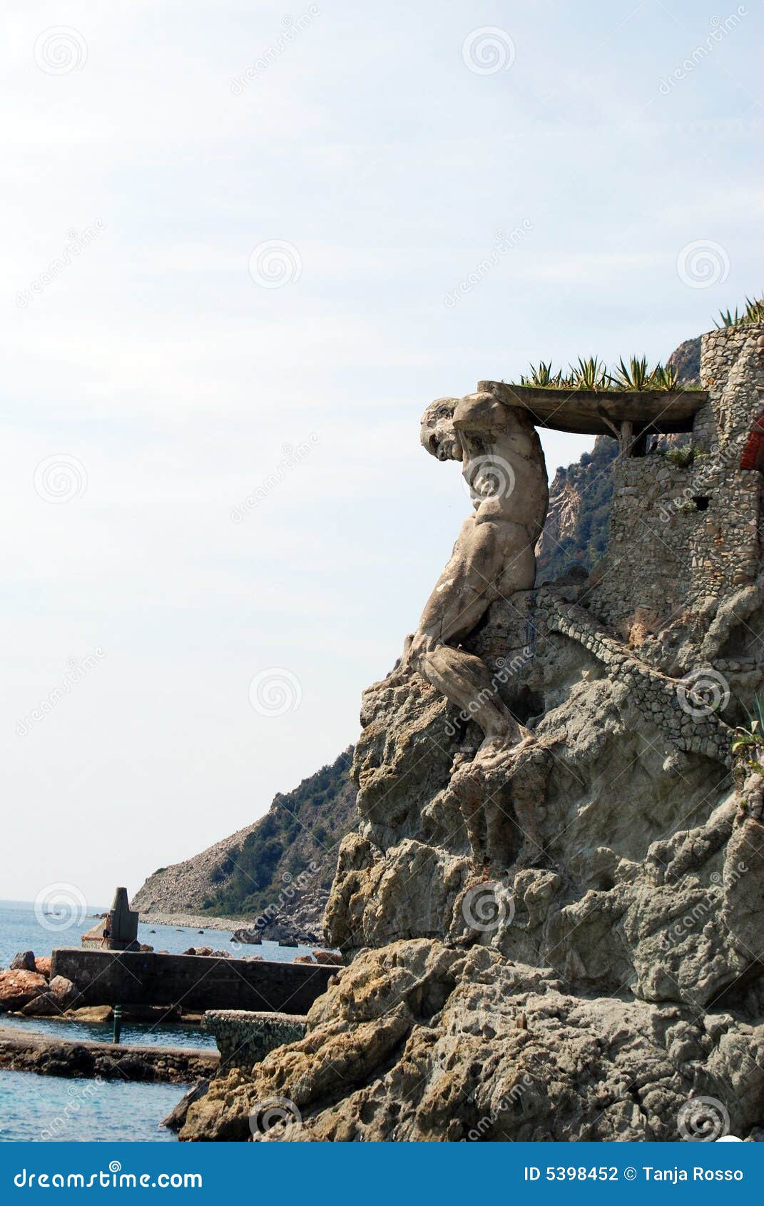Neptune stock photo. Image of terre, liguria, cement, cinque - 5398452