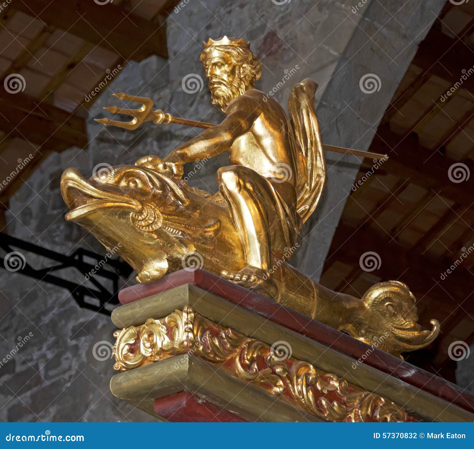 Neptune : Dieu de la mer photo stock. Image du antique - 57370832