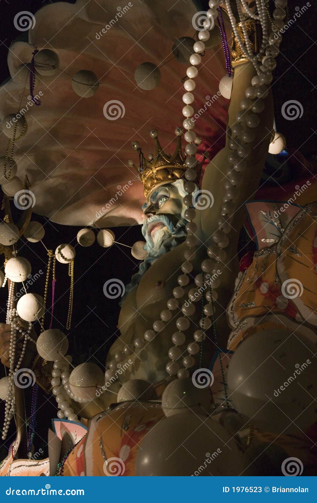 Neptune Figure on Orpheus Parade. 2007 Stock Image - Image of nightime ...