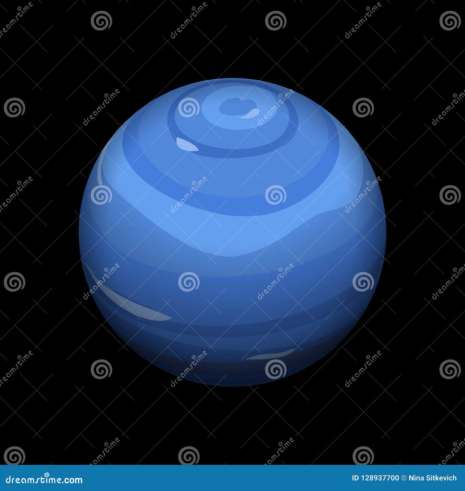Neptune Icon, Isometric Style Stock Vector - Illustration of concept ...