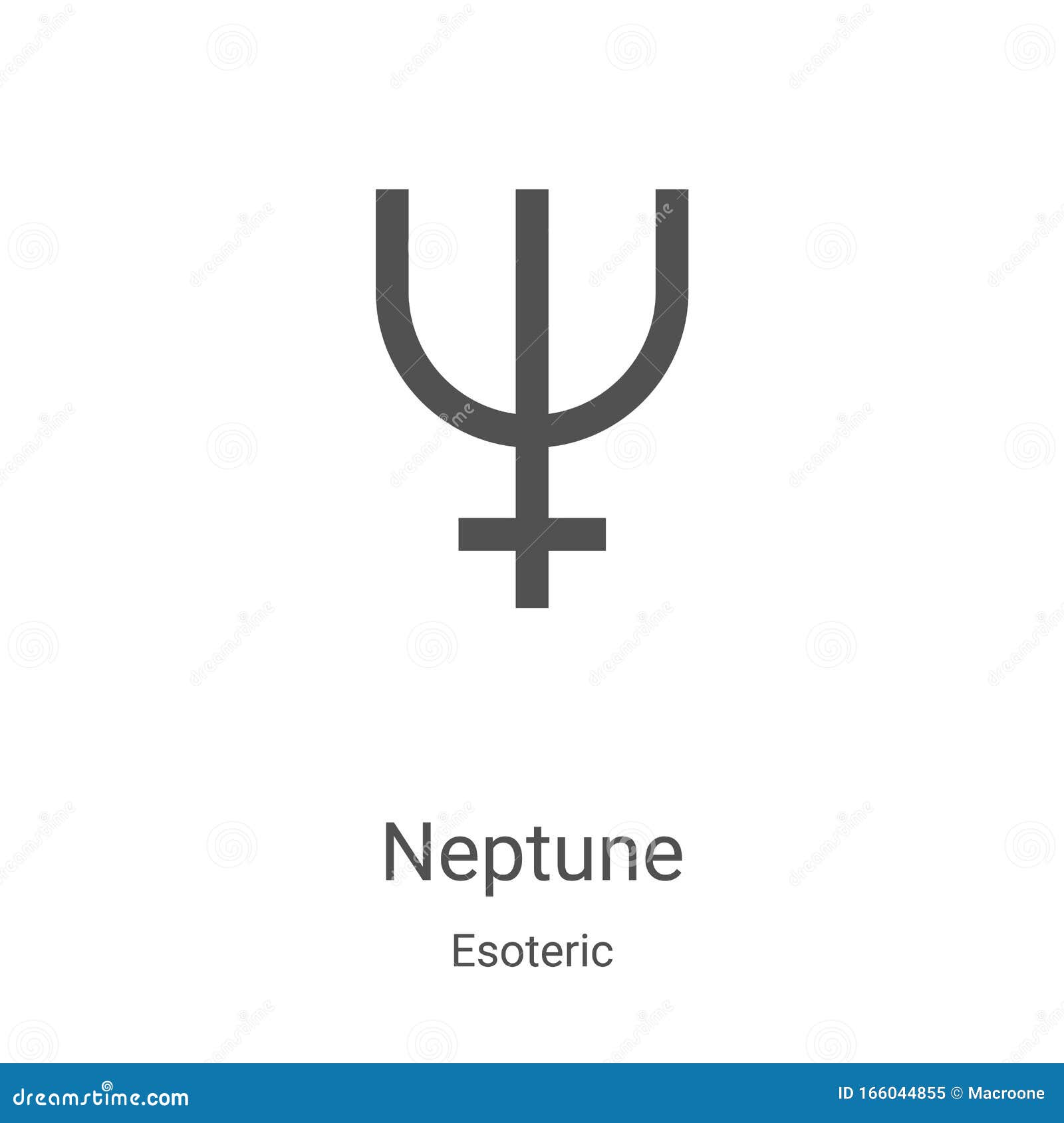 Neptune Icon Vector from Esoteric Collection. Thin Line Neptune Outline ...