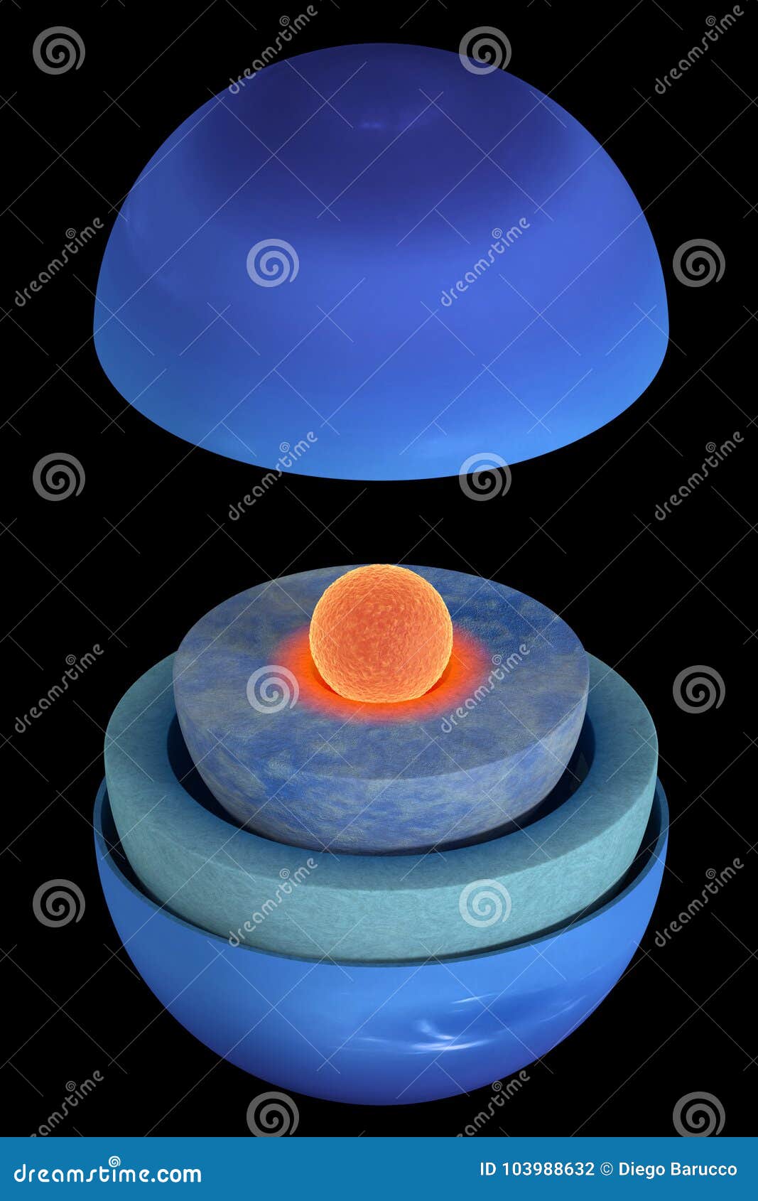 Neptune Internal Structure Cartoon Vector | CartoonDealer.com #196153949