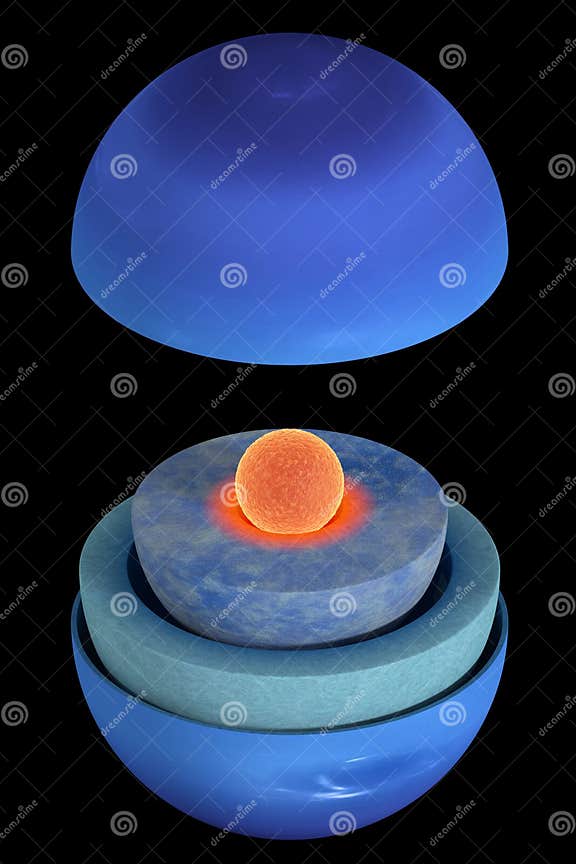 Neptune Inner Structure for Science Stock Illustration - Illustration ...