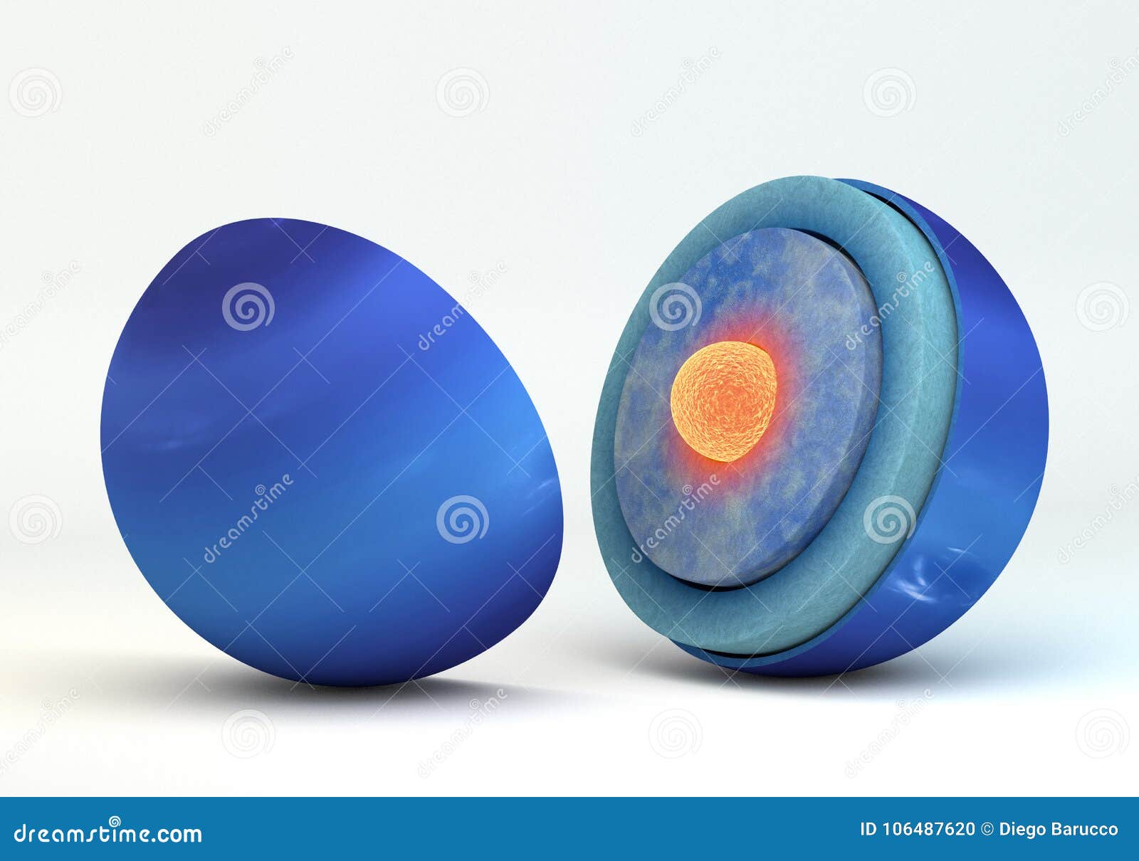 Neptune Inner Structure for Science Stock Illustration - Illustration ...