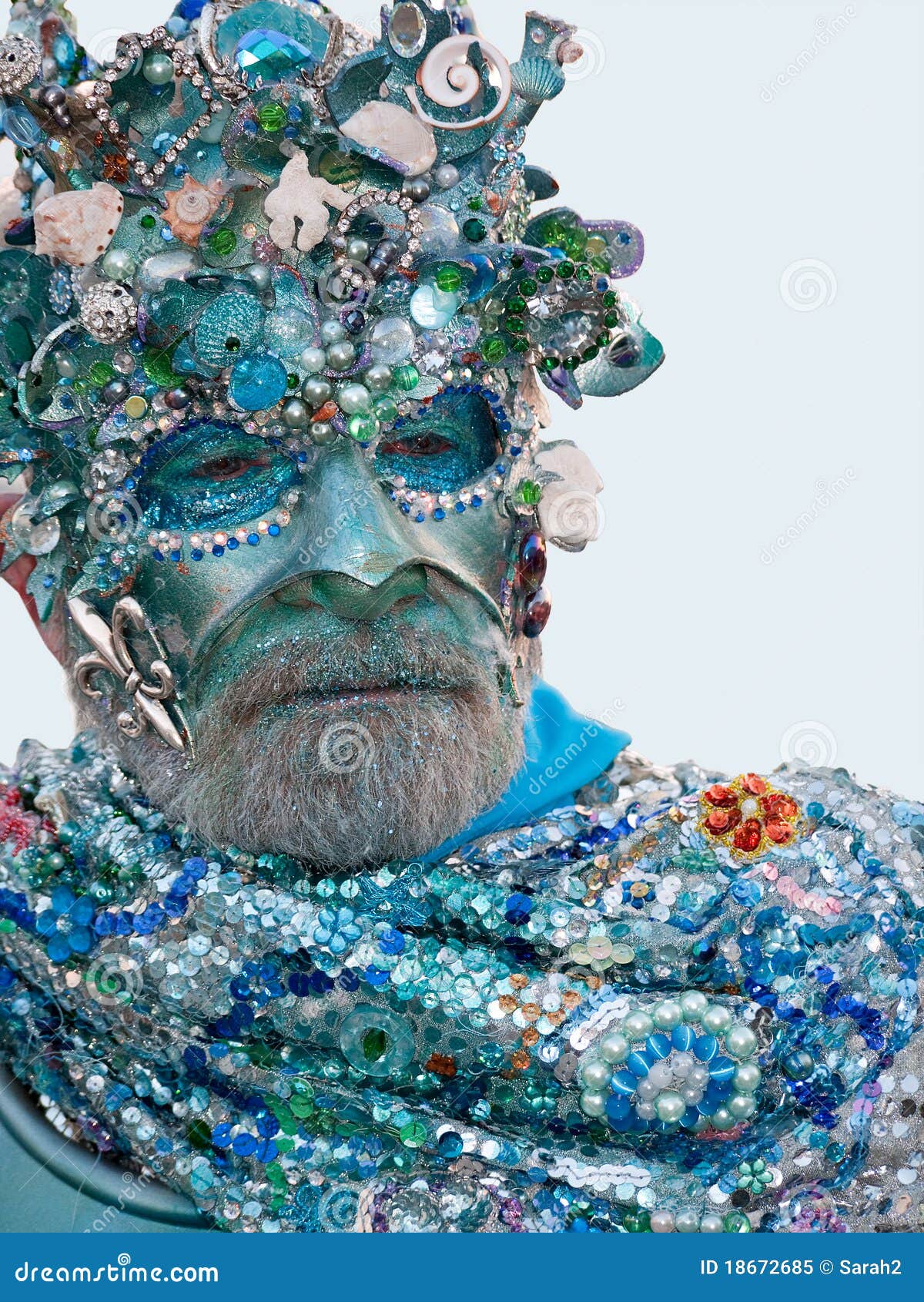 Neptune Mask - Venice Carnival 2011 Editorial Image - Image of closeup ...
