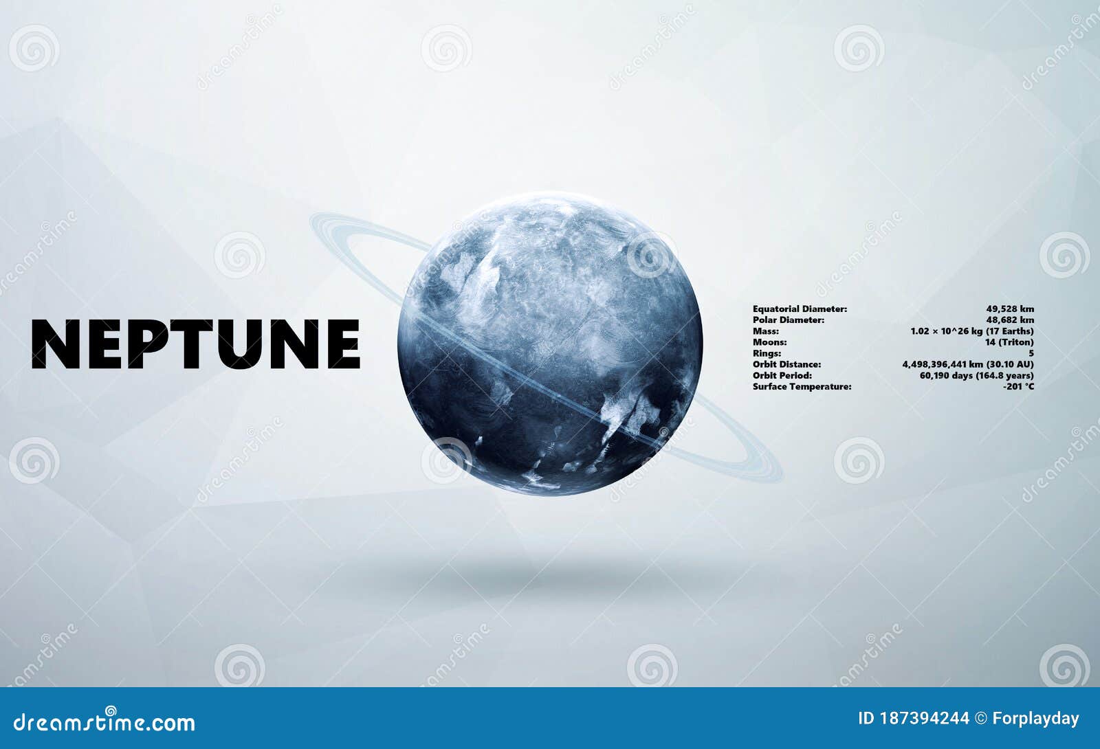 Neptune. Minimalistic Style Stock Illustration - Illustration of nebula ...